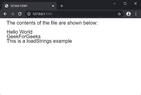 p5 js loadstrings function geeksforgeeks