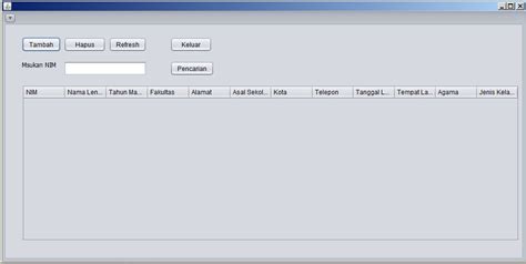 cara membuat program dengan netbeans aplikasi input data mahasiswa