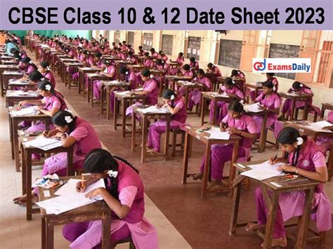 Cbse Class 10 And 12 Date Sheet 2023 Pdf – Download 10th And 12th Board