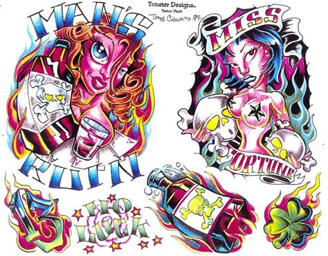 Tattoo Designs Sheet 352 Tattoo Flash By Tonster Old School Tattoo