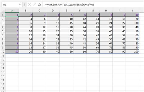 makearray function excel kitchenette