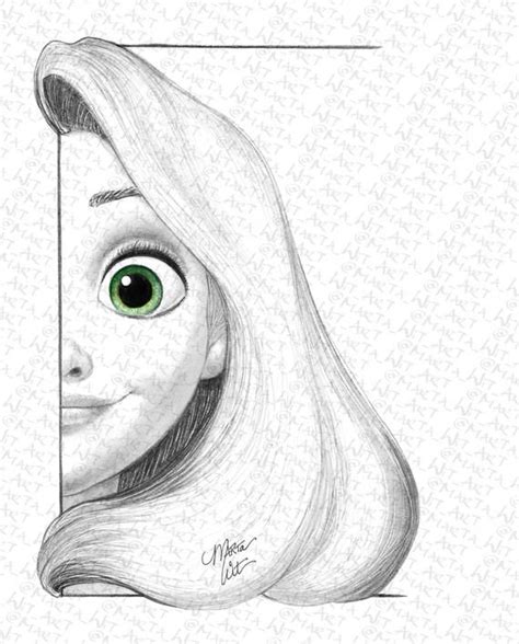 Tg03 Fan Art Print Rapunzel Etsy Rapunzel Sketch Rapunzel Drawing