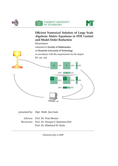 pdf efficient numerical solution of large scale algebraic matrix