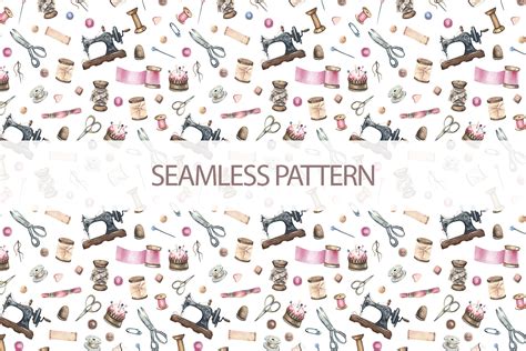 Seamless Sewing Patterns 818859 Illustrations Design Bundles
