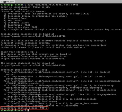 installing and configuring sql server on linux