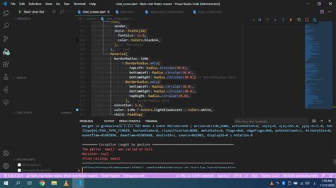 error in building chat screen in flutter using firebase stack overflow