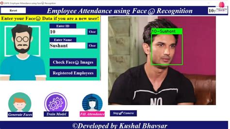 face recognition system project in python demo of application youtube