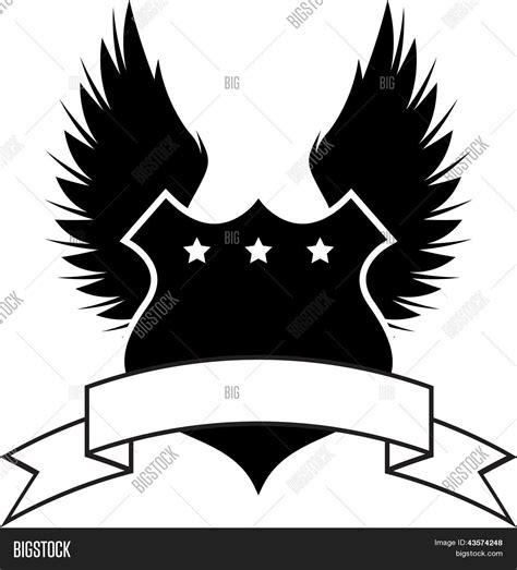 Shield Wings Vector And Photo Free Trial Bigstock