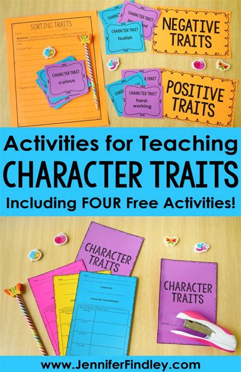 Character Traits Activities Teaching With Jennifer Findley Reading