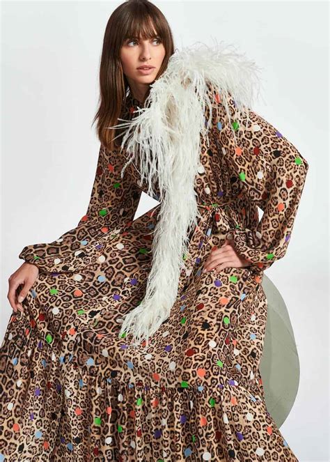 Essentiel Antwerp Zebel Leopard Maxi Dress Cocaranti