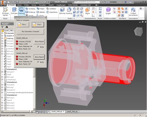 ledas geometry comparison licensed for inventor plug in