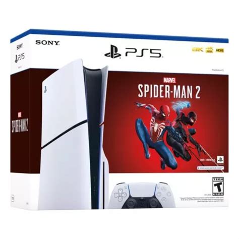 Consola Playstation 5 Slim Disco Spiderman Ps5 1 Control Color Blanco
