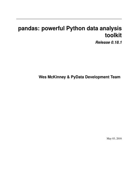 pandas pdf python programming language data