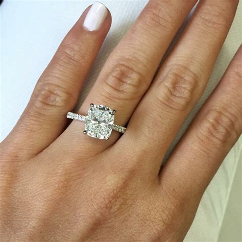 3 Carat Cushion Cut Diamond Solitaire