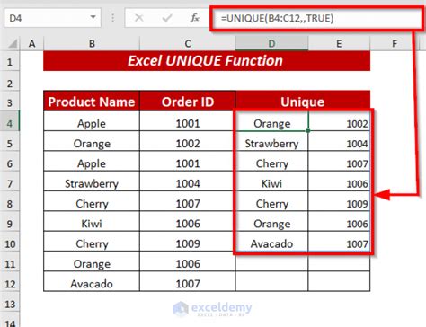 how to use excel unique function 20 examples exceldemy