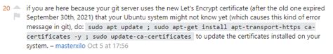 “server certificate verification failed” error with command line git