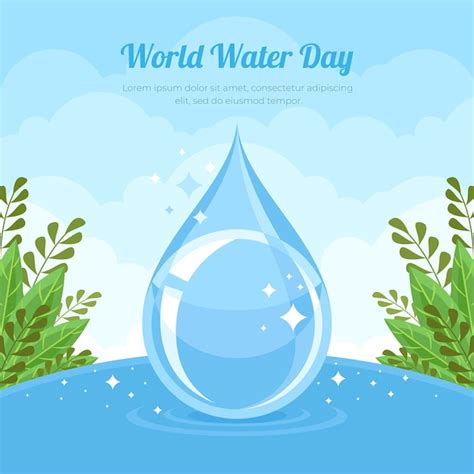 Premium Vector Flat World Water Day Illustration