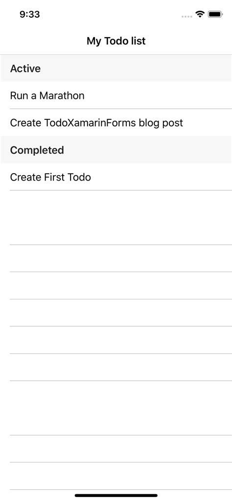 todo in xamarin forms coding hiking and drinking coffee