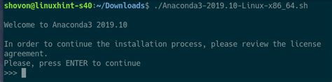 install anaconda python on debian 10 linux hint