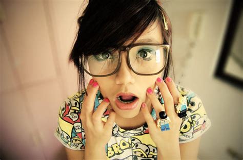 Cute Girl Glasses Nerd Glasses Photography T Shirt Image 44708
