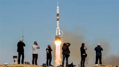 the moment a russian rocket failed during launch the new york times