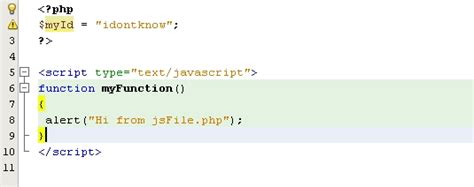 how to mix javascript js file script embedded with php