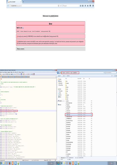 phpmyadmin access denied it support