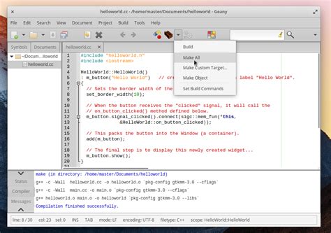 setup c gtkmm programming tools on ubuntu for beginners