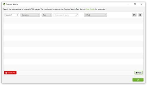 how to search for words across a website with custom search screaming