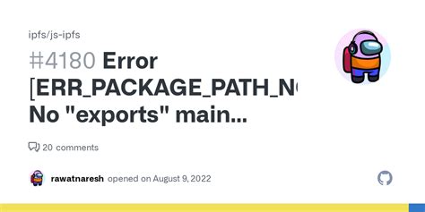 error [err package path not exported] no exports main defined in