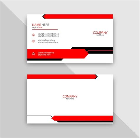 Premium Vector Corporate Red Business Card Design Templates