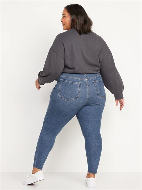 High Waisted Rockstar Super Skinny Cut Off Jeans For Women Old Navy