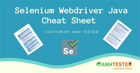 selenium webdriver java cheat sheet anh tester