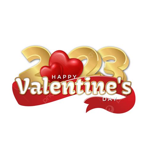 Happy Valentines Day 2023 Typography 3d Text Valentines Day