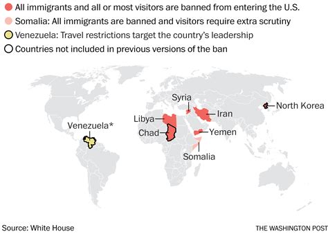 The Eight Countries In Trumps New Travel Ban Washington Post