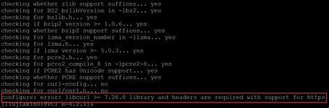 linux 中非root用户安装r：configure error libcurl 7 28 0 library and