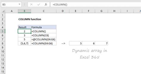 excel column function exceljet