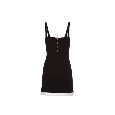 Abito Corto In Boucle Stretch Nero Miu Miu