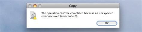 copy error code 0 what it means in mac os x