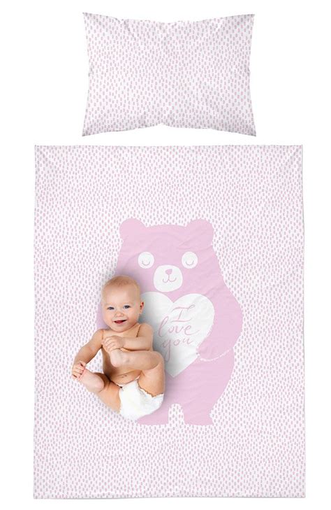 Parure Ours Pour Lit Bébé Housse De Couette Taie 2 Couleurs