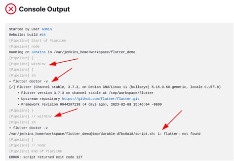 dart flutter jenkins flutter not found issue stack overflow