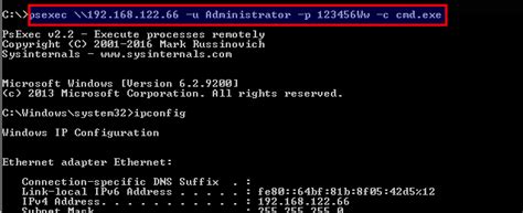 how to use psexec tools to run commands and get shell