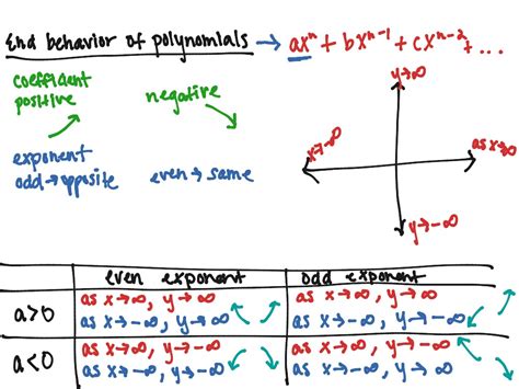 End Behavior Of Polynomials Math Algebra Graphing Showme