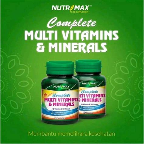 Jual Nutrimax Complete Multivitamin Minerals [30 Tablet] Di Seller