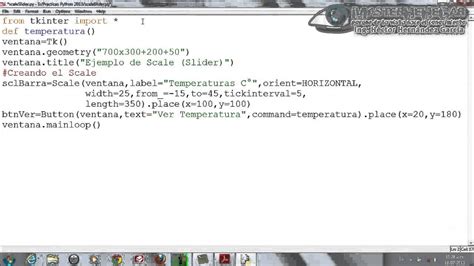 46 cómo crear scale slider con tkinter python youtube