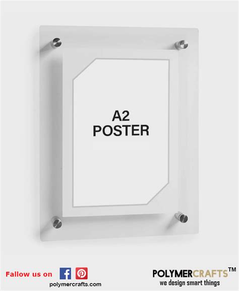 Clear Acrylic Wall Mount Frame A1 A2 A3 A4 For Office And Photo Frames