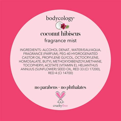 Bodycology Fragrance Body Mist Coconut Hibiscus 8 Fl Oz Grace Of