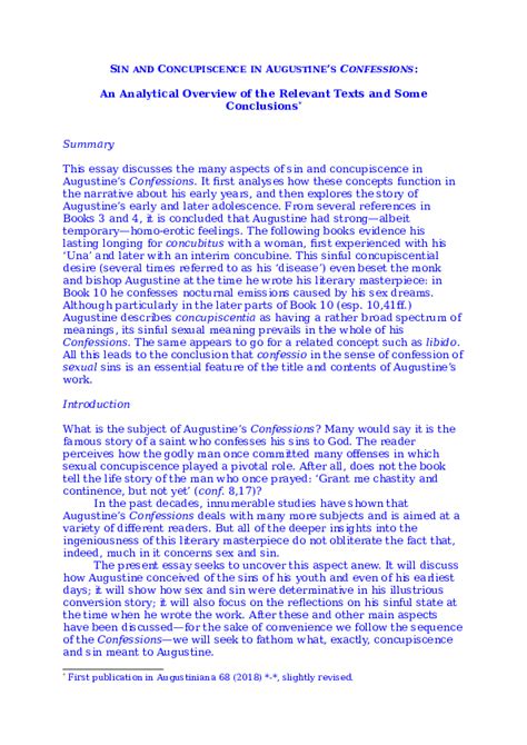 doc sex and sin in augustine s confessions johannes