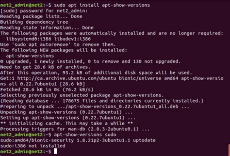 how to check a package version before installation in linux ubuntu