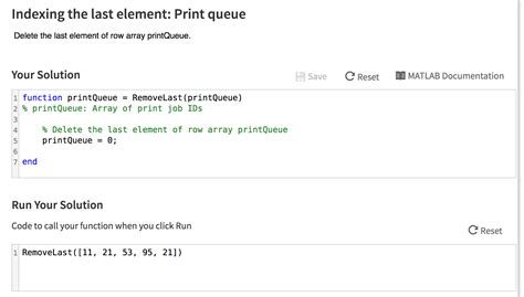 solved delete the last element of row array print queue